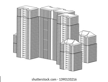 Orthographic Top View Modern Building Stock Illustration 35629525 ...