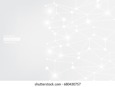 White Business Technology Background Connection Concept Stock Vector ...