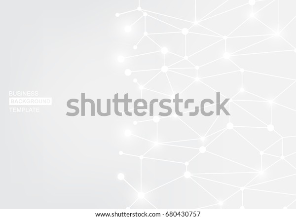 White Business Technology Background Connection Concept Stock Vector ...