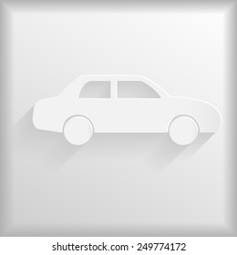 White Car Icon Vector Illustration Stock Vector (Royalty Free ...