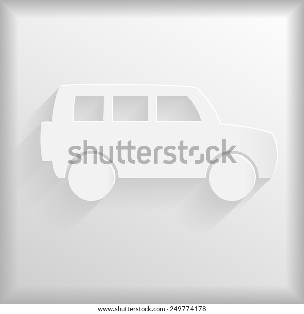 White Car Icon Vector Illustration Stock Vector (Royalty Free ...
