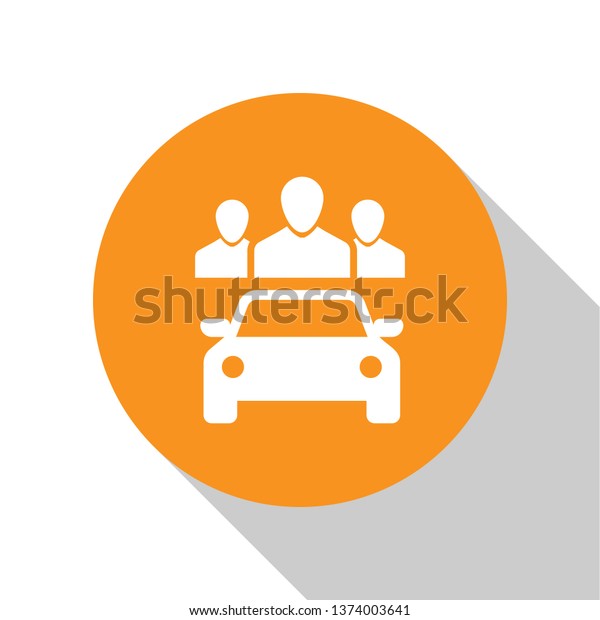 White Car Sharing Group People Icon Stock Vector (Royalty Free ...