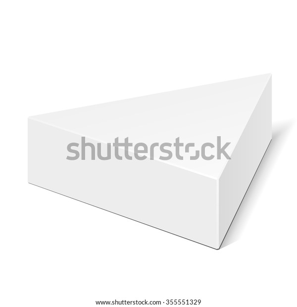 White Cardboard Triangle Box Packaging Food Stock Vector (Royalty Free ...