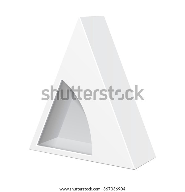 White Cardboard Triangle Box Packaging Food Stock Vector (Royalty Free ...