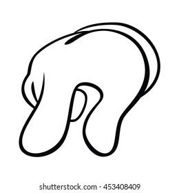 White Cartoon Hand Stock Vector (Royalty Free) 453408409 | Shutterstock