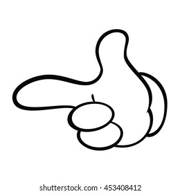 White Cartoon Hand Stock Vector (Royalty Free) 453408412 | Shutterstock