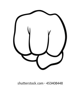 White Cartoon Hand Stock Vector (Royalty Free) 453408448