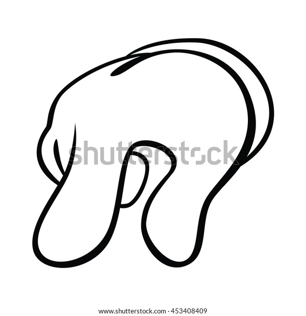 White Cartoon Hand Stock Vector (Royalty Free) 453408409 | Shutterstock