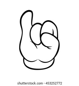 White Cartoon Hand Cursor Icon: เวกเตอร์สต็อก (ปลอดค่าลิขสิทธิ์ ...