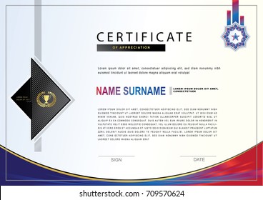 White Certificate Colorful Design Elements Black Stock Vector (Royalty ...