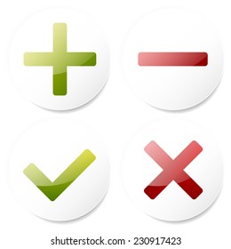 White Checkmark Cross Plus Minus Vectors 库存矢量图（免版税）230917423 | Shutterstock