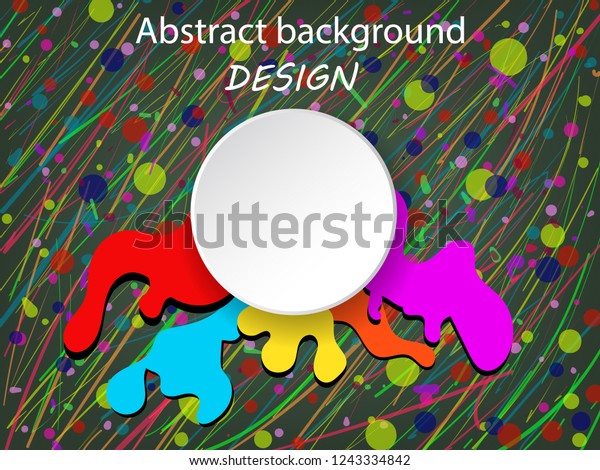 White Circle Color Splash Art Creative Stock Vector (Royalty Free ...
