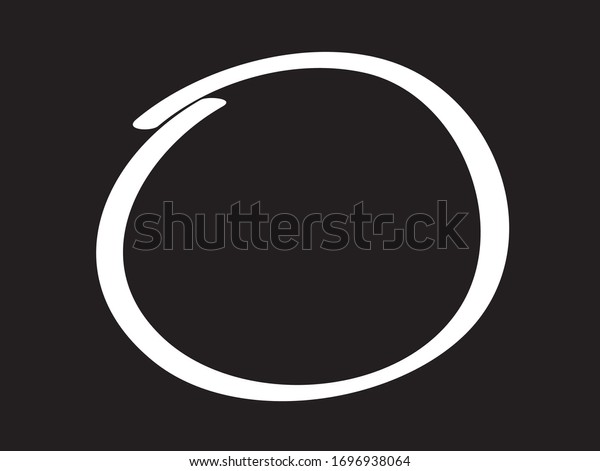 White Circle Pen Draw Highlight Hand: เวกเตอร์สต็อก (ปลอดค่าลิขสิทธิ์ ...