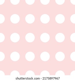 White Circles On Pink Background Seamless Stock Vector (Royalty Free ...