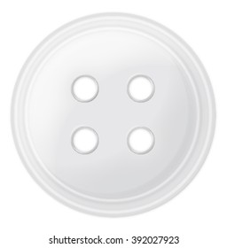 White Clothes Button Stock Vector (Royalty Free) 392027923