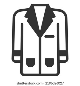 White Coat Scientist Laboratory Assistant Icon Stock Vector (Royalty ...