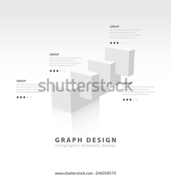 White Color Infographic 3d Graph Diagramme Stock Vector (Royalty Free ...