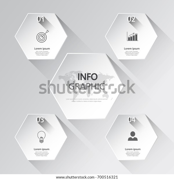 White Color Infographic Presentation Template Designbusiness Stock ...