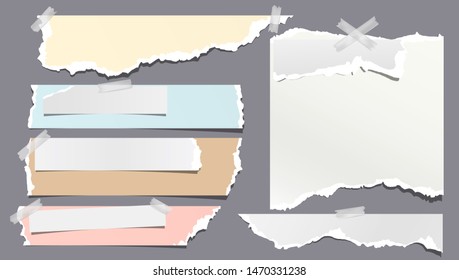 Torn Note Paper Scraps Vector Ripped: เวกเตอร์สต็อก (ปลอดค่าลิขสิทธิ์ ...