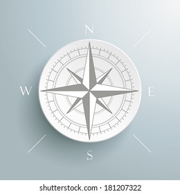 White Compass On Grey Background Eps Stock Vector (Royalty Free ...