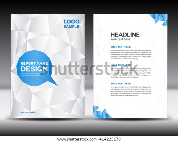 White Cover Design Annual Report Template Stock Vector (Royalty Free ...
