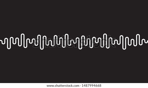 White Curvy Line On Black Background Stock Vector (Royalty Free ...