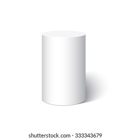 White Cylinder Vector Illustration Stock Vector (Royalty Free ...