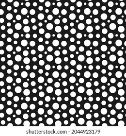 White Dots On Black Background Seamless Stock Vector (Royalty Free ...