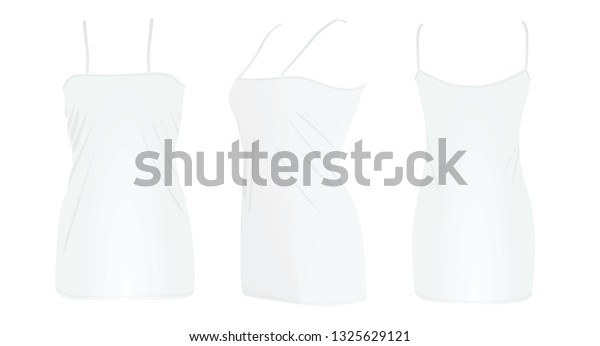 White Dress Vector Illustration Stock Vector (Royalty Free) 1325629121 ...