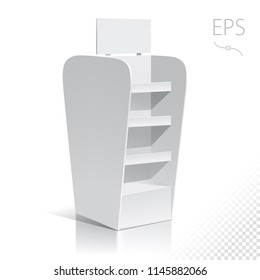 White Empty Box Displays Display On Stock Vector (Royalty Free ...