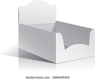 White Empty Box Displays Display On Stock Vector (Royalty Free) 1844439424