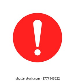 White Exclamation Mark On Red Circle Stock Vector (Royalty Free) 1539798638