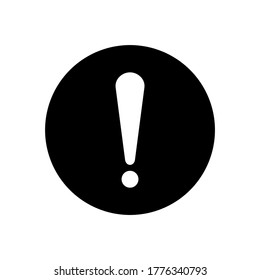 White Exclamation Mark Symbol On Black Stock Vector (Royalty Free ...