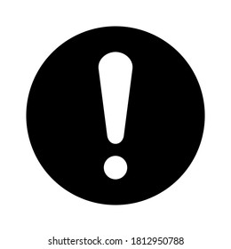 White Exclamation Mark Symbol On Black Stock Vector (Royalty Free ...