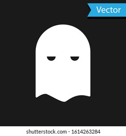 White Executioner Mask Icon Isolated On Stock Vector (Royalty Free ...