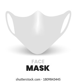 White Face Mask Vector Illustration Stock Vector (Royalty Free ...