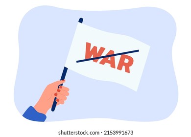 White Flag Crossed Out Word War Stock Vector (Royalty Free) 2153991673 ...