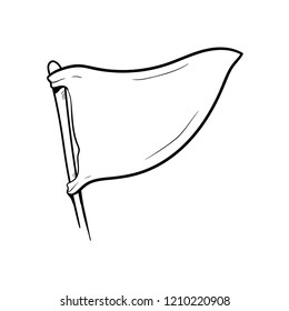 White Flag Doodle Icon Vector Stock Vector (Royalty Free) 1210220908 ...
