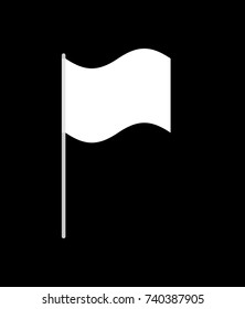 White Flag Isolated Surrender Symbol Vector 스톡 벡터(로열티 프리) 740387905 ...