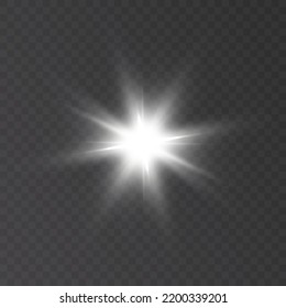 White Flashes Light Glare Laser Beams Stock Vector (Royalty Free ...
