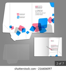 White Folder Template Design Company Blue: vector de stock (libre de ...