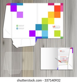 White Folder Template Design Corporate Identity Stock Vector (Royalty ...