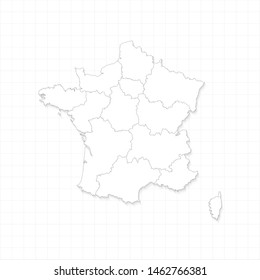 White France Map Grid Vector Thin Stock Vector (Royalty Free ...