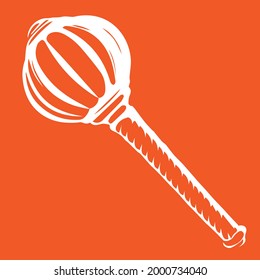 White Gada Vector Lord Hanuman Weapon Stock Vector (Royalty Free ...