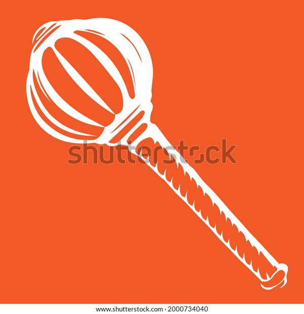 White Gada Vector Lord Hanuman Weapon Stock Vector (Royalty Free ...