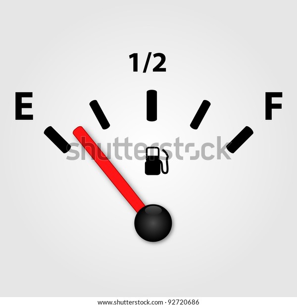 White Gas Gauge Illustration Stock Vector (Royalty Free) 92720686