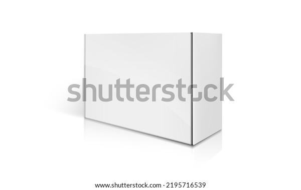 White Gift Box Mockup Vector Illustration Stock Vector (Royalty Free ...