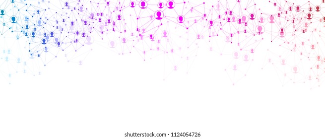 White Global Communication Background Colorful Spectrum Stock Vector ...