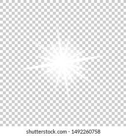 White Glow Glowing On Transparent Background Stock Vector (Royalty Free ...