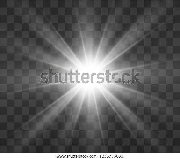 White Glowing Light Beautiful Star Light Stock Vector (Royalty Free ...